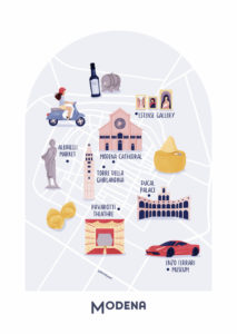 Illustrated map of Paris