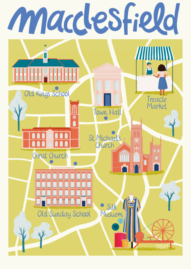 Illustrated map of Modena