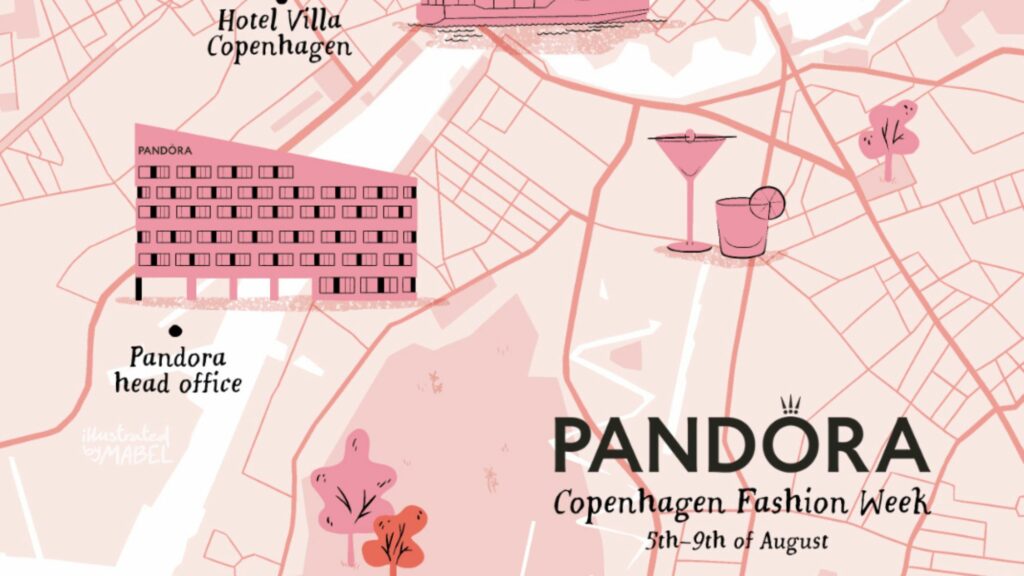 Illustrated map of Copenhagen for Pandora